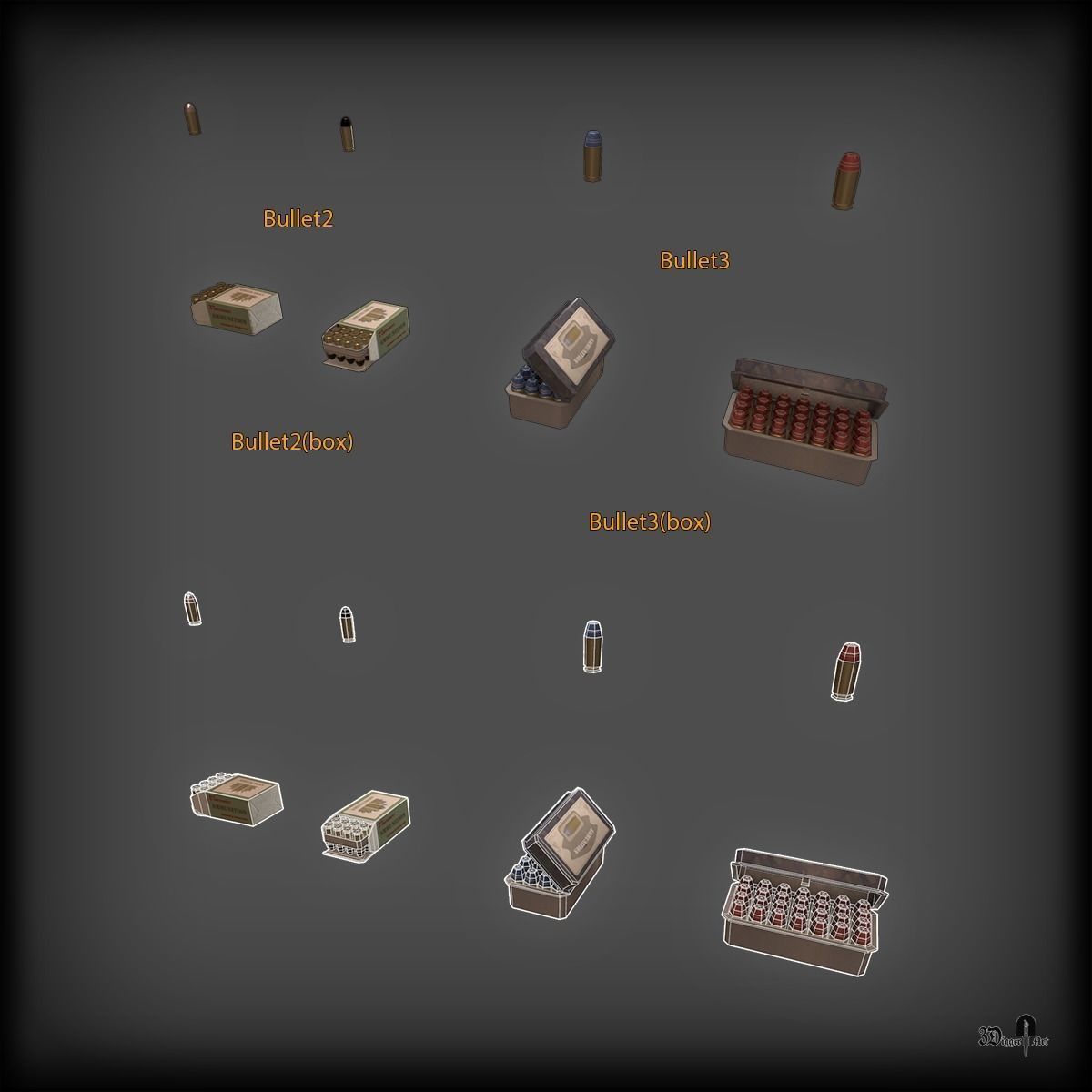 3D model Ammunition pack VR / AR / low-poly animated | CGTrader