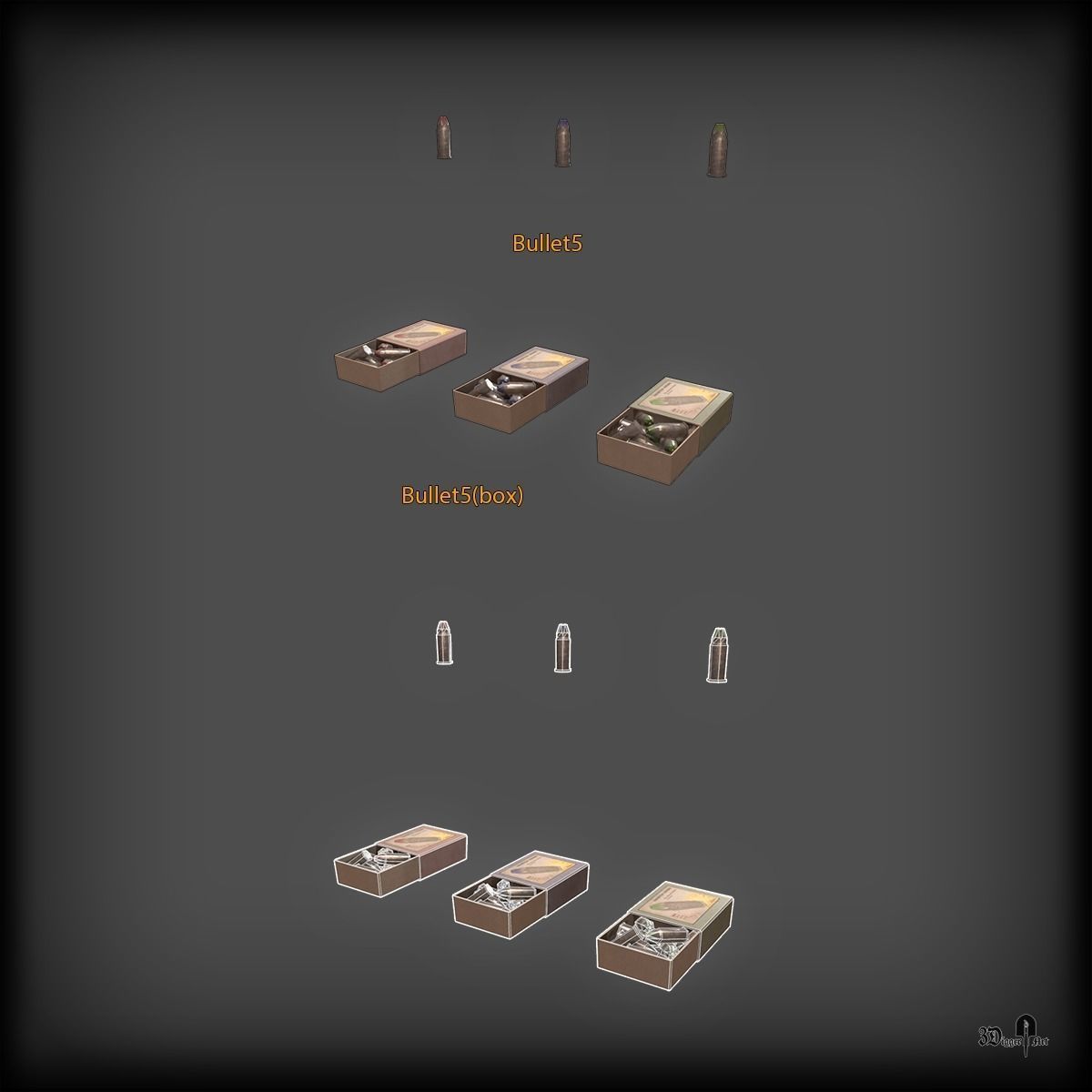 3D model Ammunition pack VR / AR / low-poly animated | CGTrader