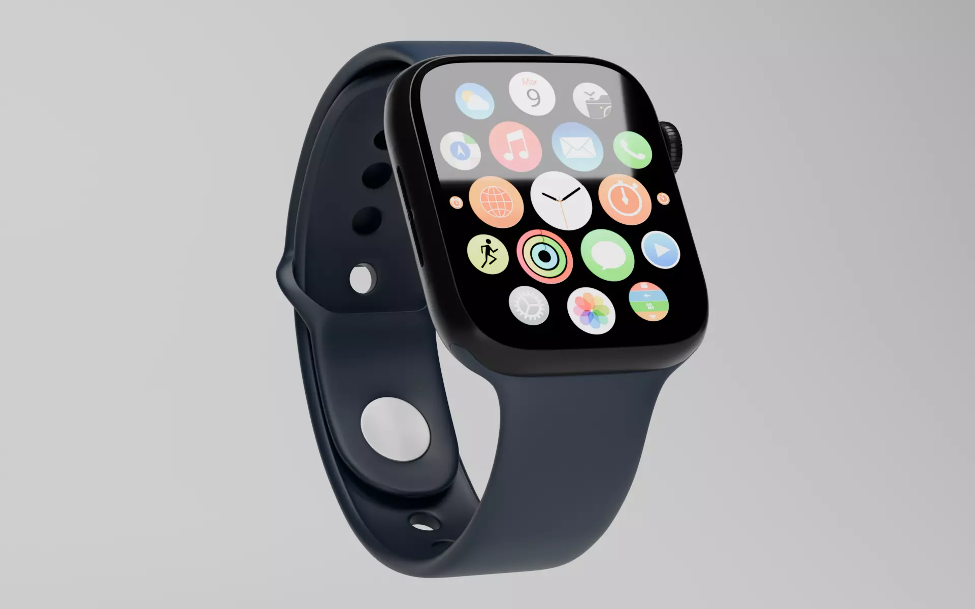 Smartwatch 3D Model Apple Watch 7 High Quality blend FBX OBJ glb 3D ...