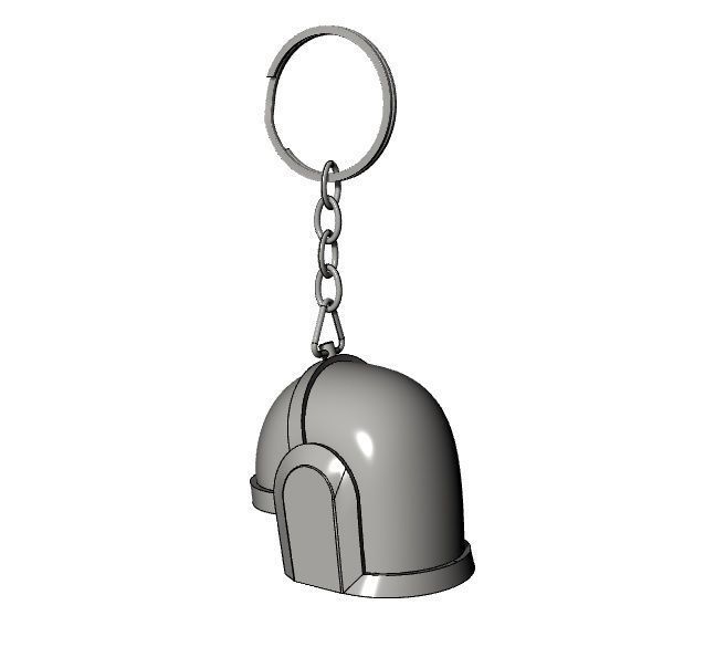 Daft Punk golden helmet keychain free 3D model 3D printable | CGTrader