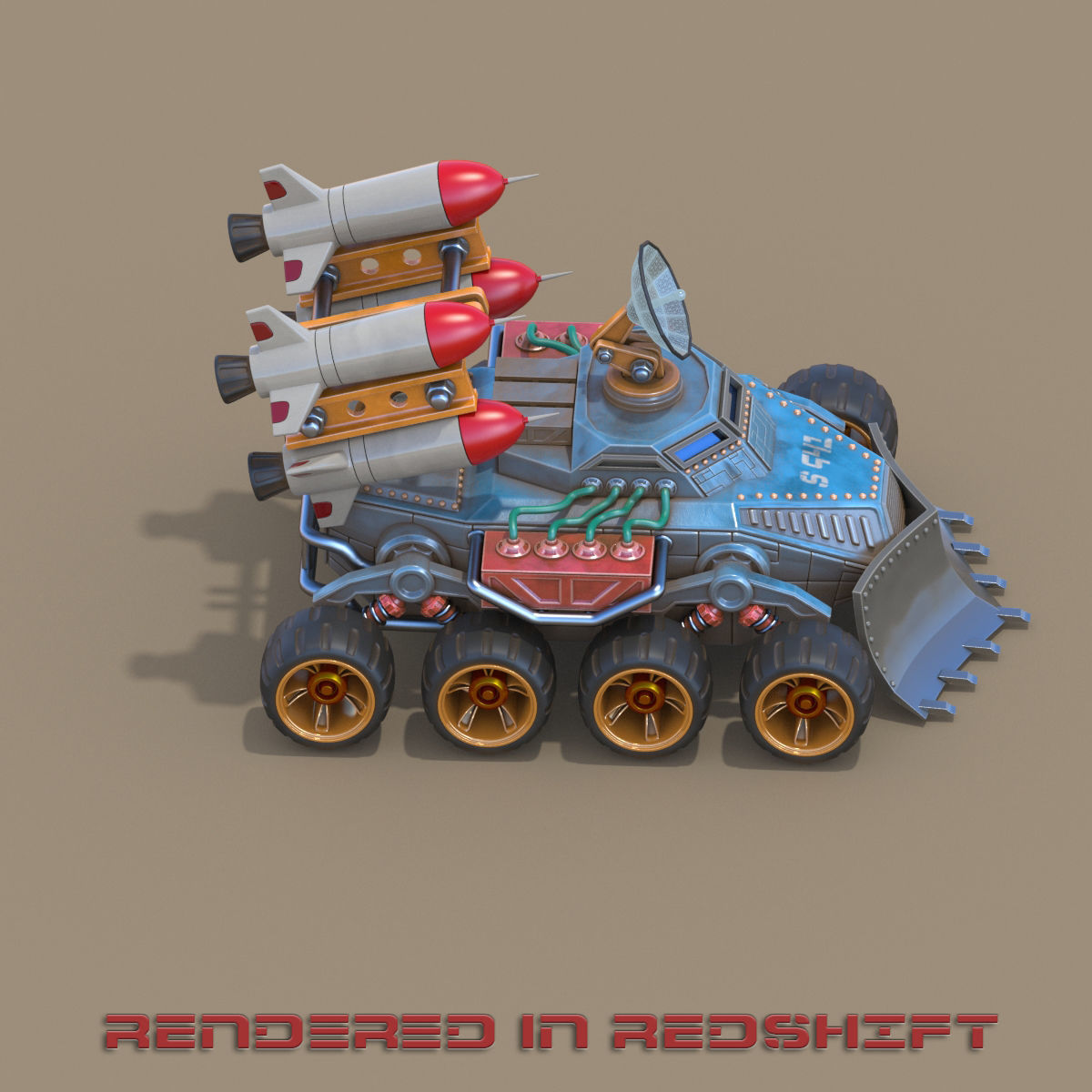 Missile system unit for RTS game 3D model | CGTrader
