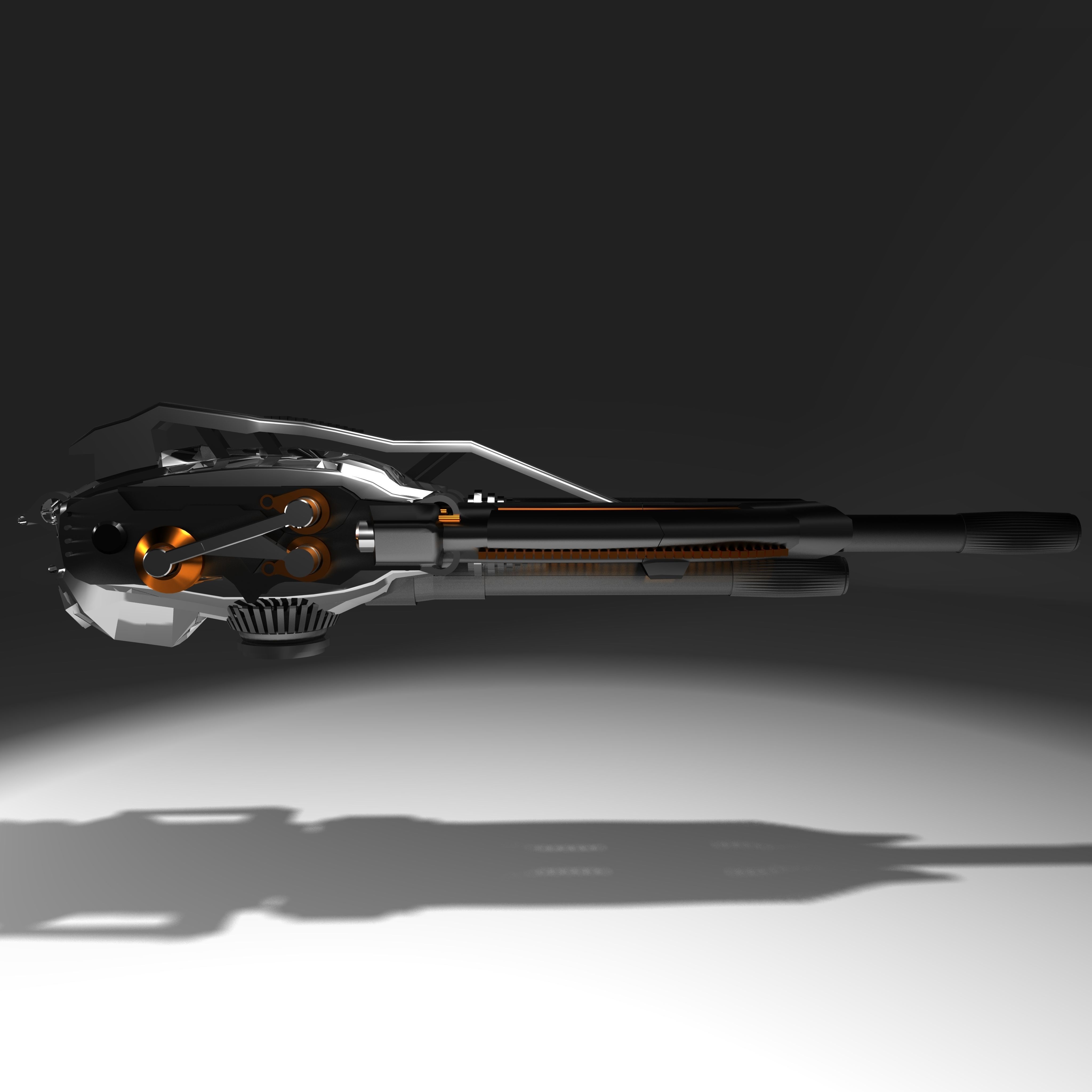 Futuristic Weapon Concept free VR / AR / low-poly 3D model | CGTrader