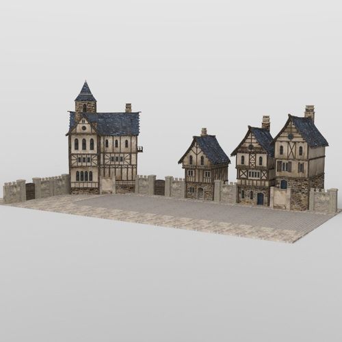 3D model Medieval Street for iClone VR / AR / low-poly | CGTrader