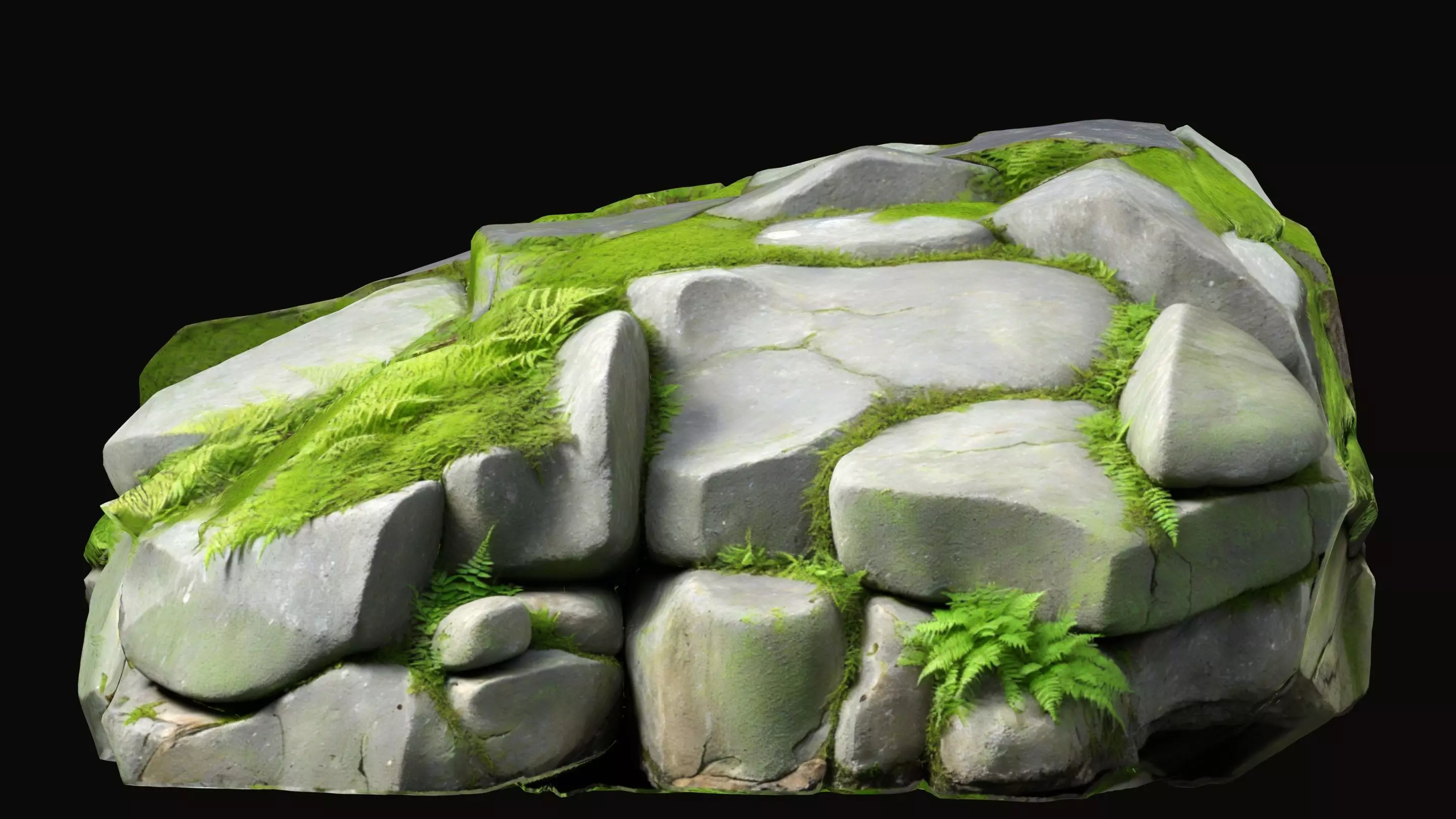 Mossy Green Rock 12 - Sample free VR / AR / low-poly 3D model | CGTrader