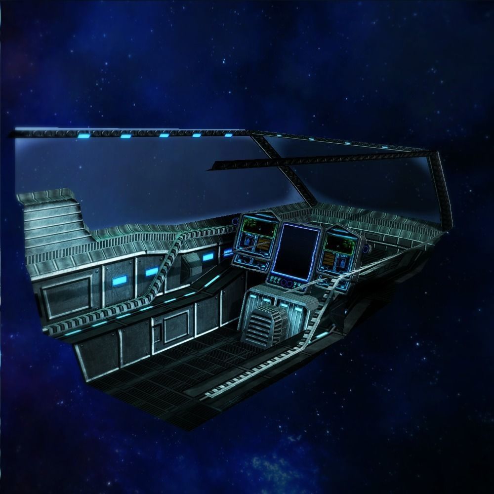3D model Sci-fi Lowpoly Cockpit With 2 Skins VR / AR / low-poly | CGTrader