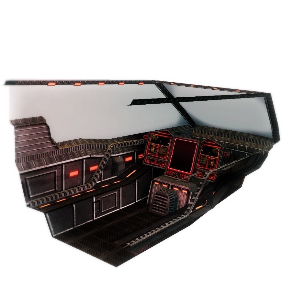 3D model Sci-fi Lowpoly Cockpit With 2 Skins VR / AR / low-poly | CGTrader