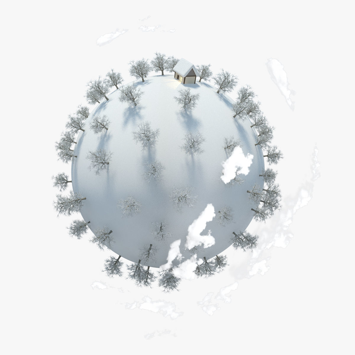Planet Season Winter 3D model | CGTrader