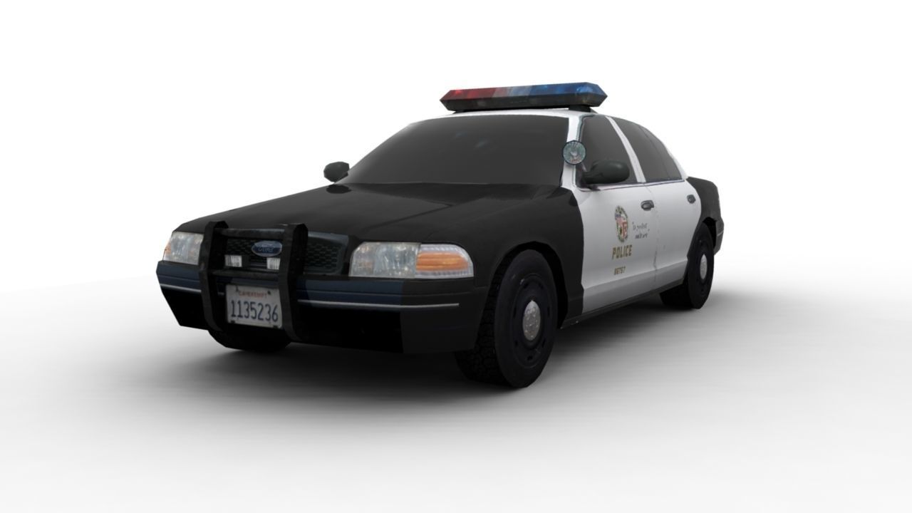 3D model LAPD-POLICE CAR VR / AR / low-poly | CGTrader