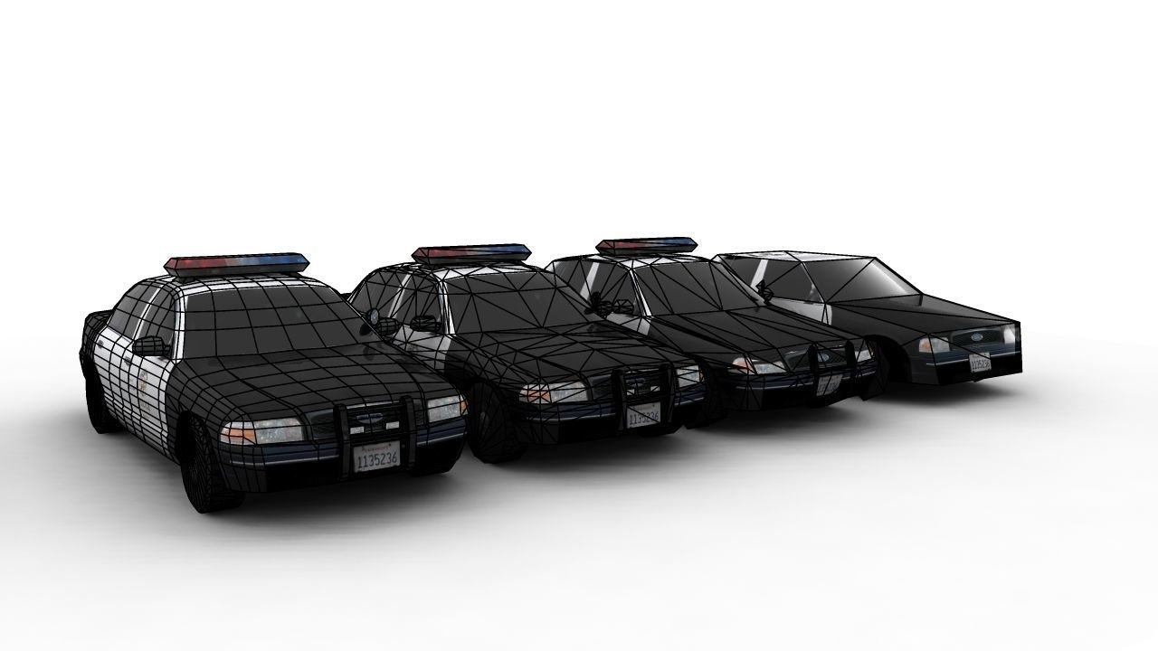 3D model LAPD-POLICE CAR VR / AR / low-poly | CGTrader