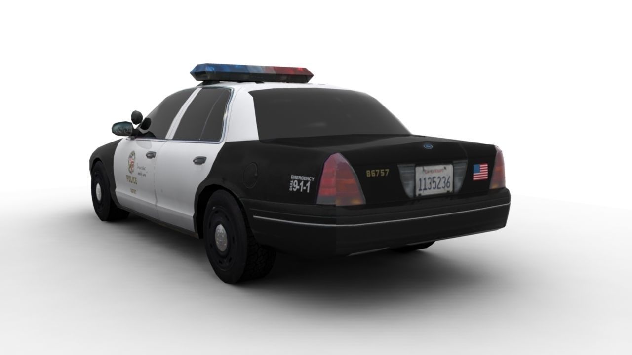 3D model LAPD-POLICE CAR VR / AR / low-poly | CGTrader