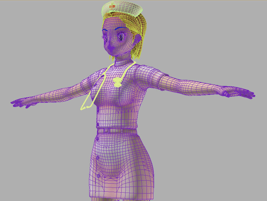 T pose nonrigged model of Yori anime girl 3D model | CGTrader