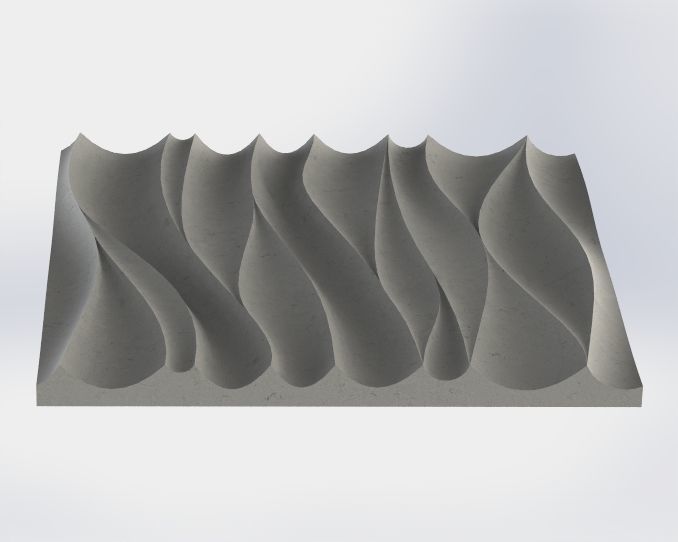 3D Wall Panel Waves 3D model 3D printable | CGTrader