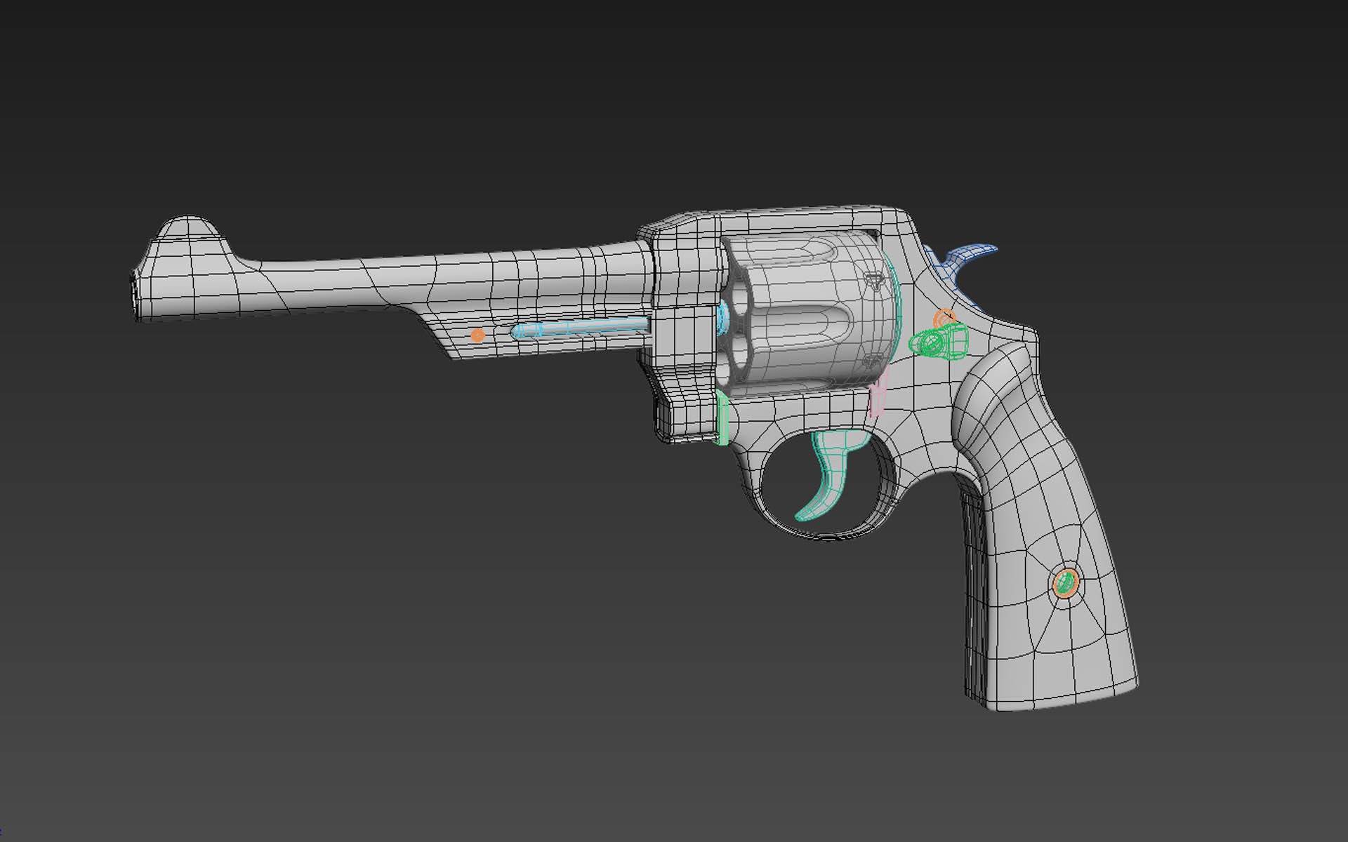 Revolver Gun 3d model 3D model | CGTrader