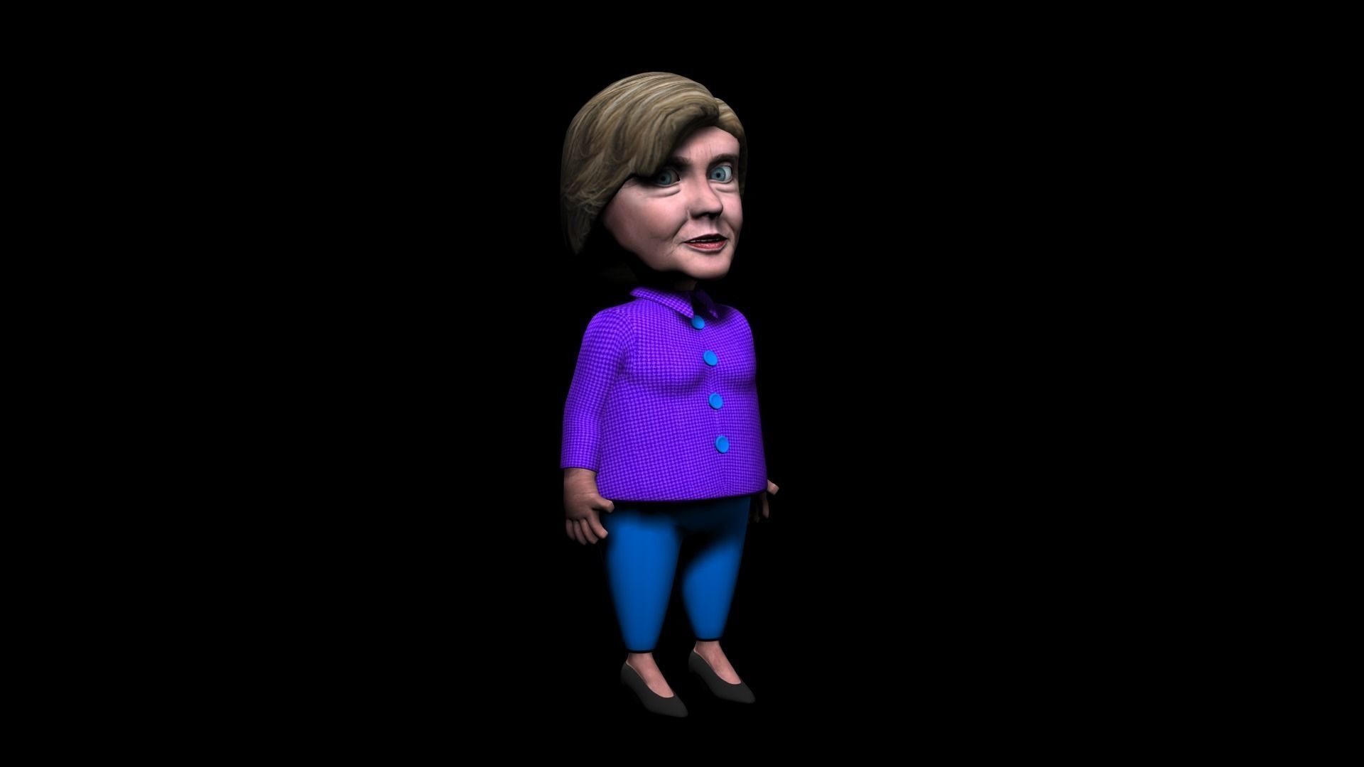 3D model Clinton Character VR / AR / low-poly rigged | CGTrader