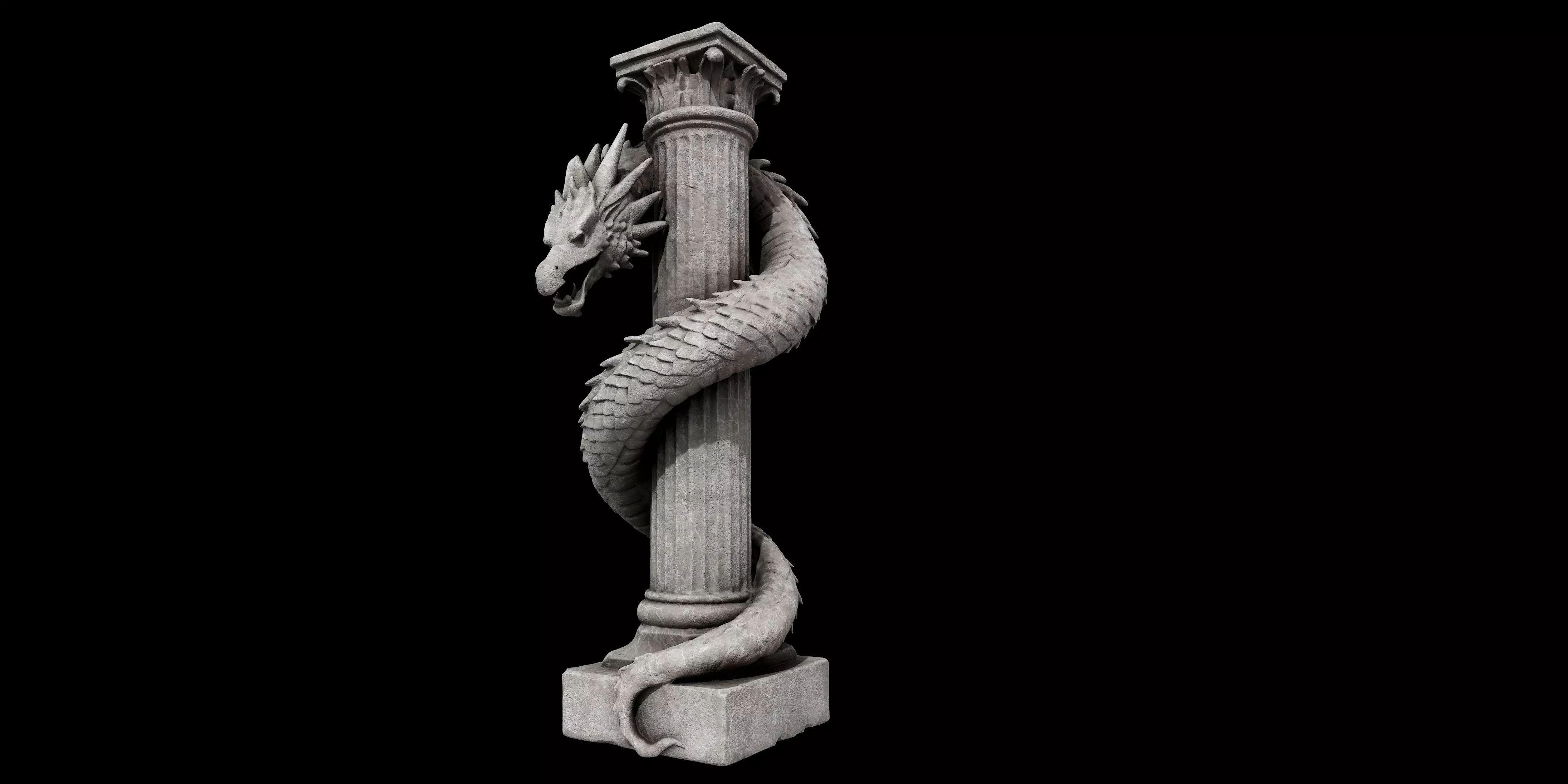 Dragon Column 3D model | CGTrader