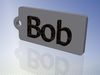 Bob Name Tag Key chain Fob Zipper Tag 2x1x02in 50x25x5mm thick 3D model ...