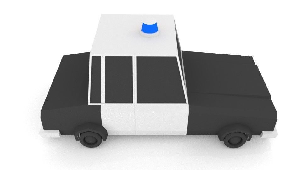 3D model Cop Car LOWPOLY VR / AR / low-poly | CGTrader