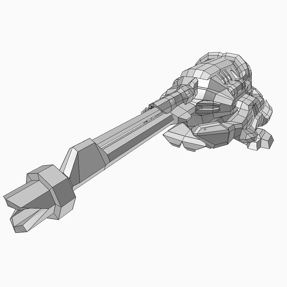 3D model Blaster cannon 04 sci-fi low poly VR / AR / low-poly | CGTrader