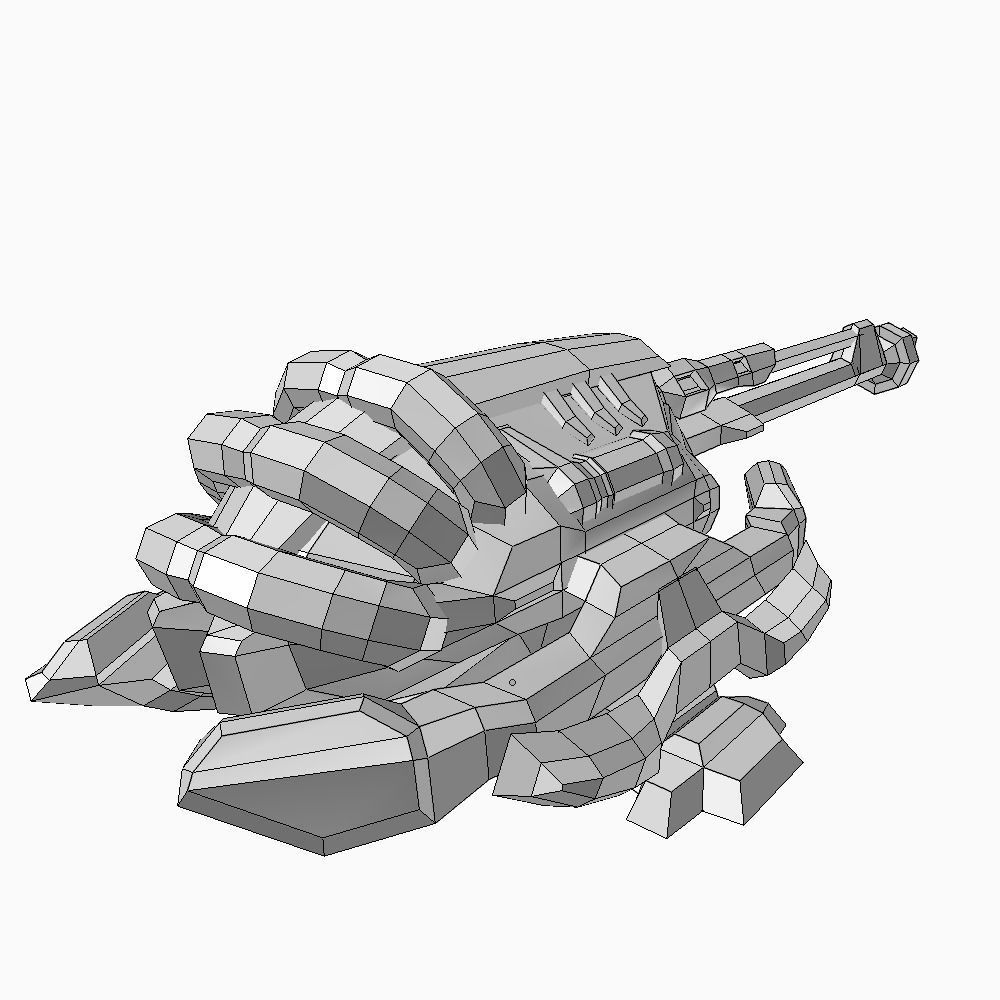 3D model Blaster cannon 04 sci-fi low poly VR / AR / low-poly | CGTrader