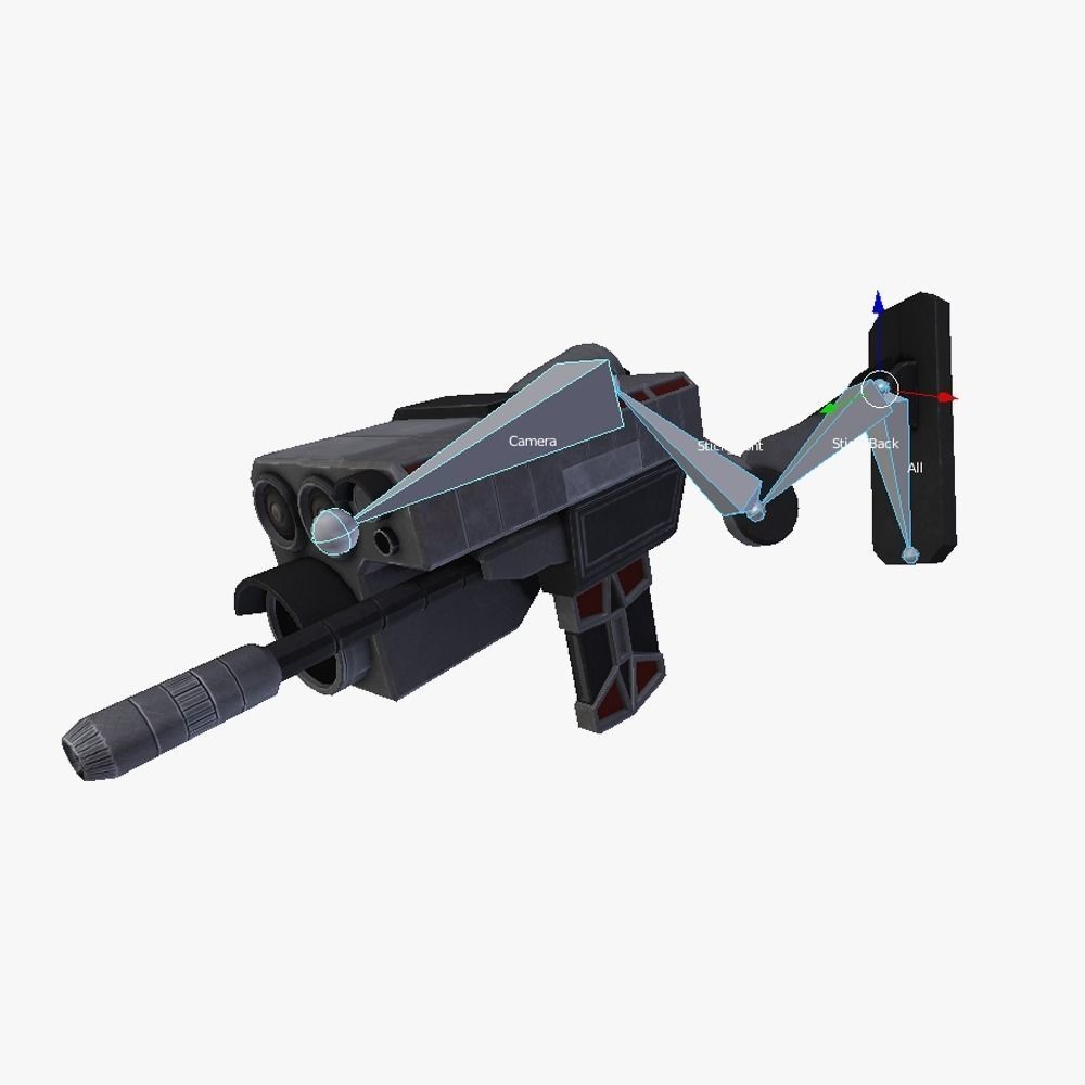 3D model Security camera 02 sci-fi low poly rigged VR / AR / low-poly ...