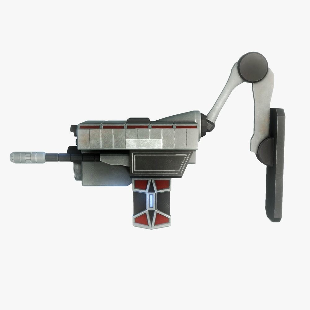 3D model Security camera 02 sci-fi low poly rigged VR / AR / low-poly ...