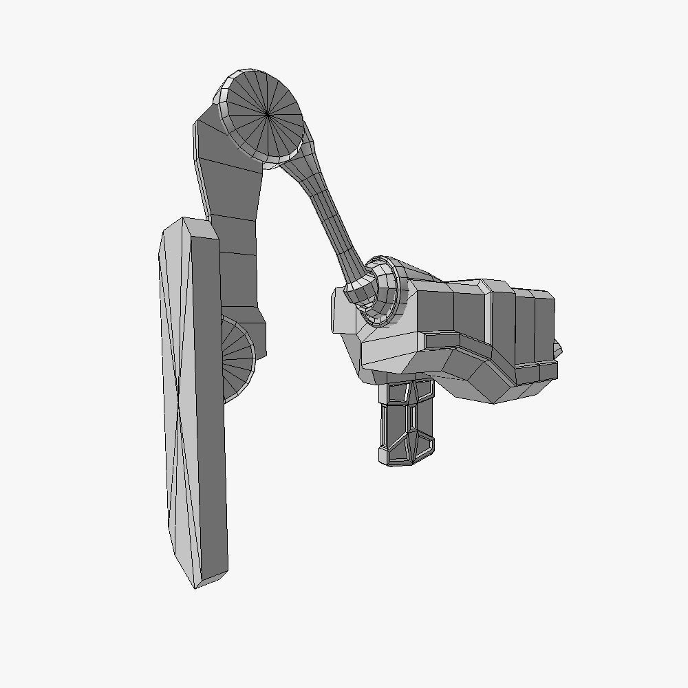 3D model Security camera 02 sci-fi low poly rigged VR / AR / low-poly ...