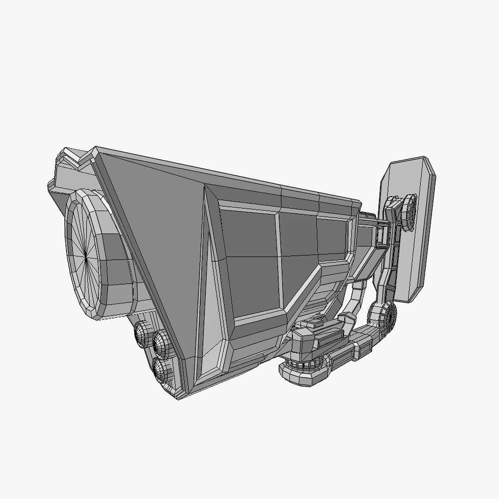 3D model Security camera 03 sci-fi low poly VR / AR / low-poly rigged ...