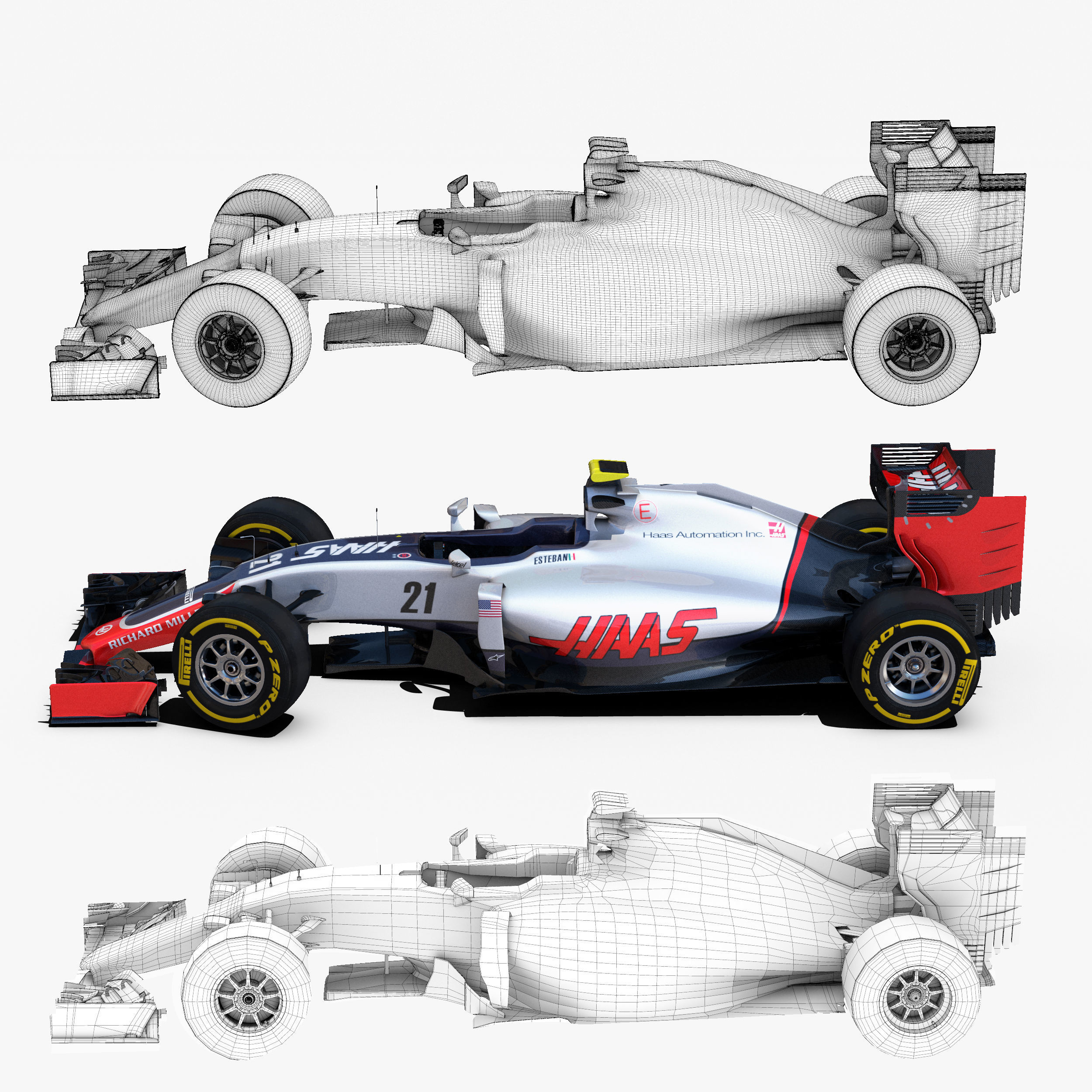3D model Haas VF16 car VR / AR / low-poly rigged | CGTrader