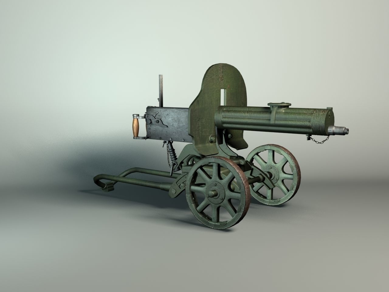 3D model Maxim gun VR / AR / low-poly | CGTrader