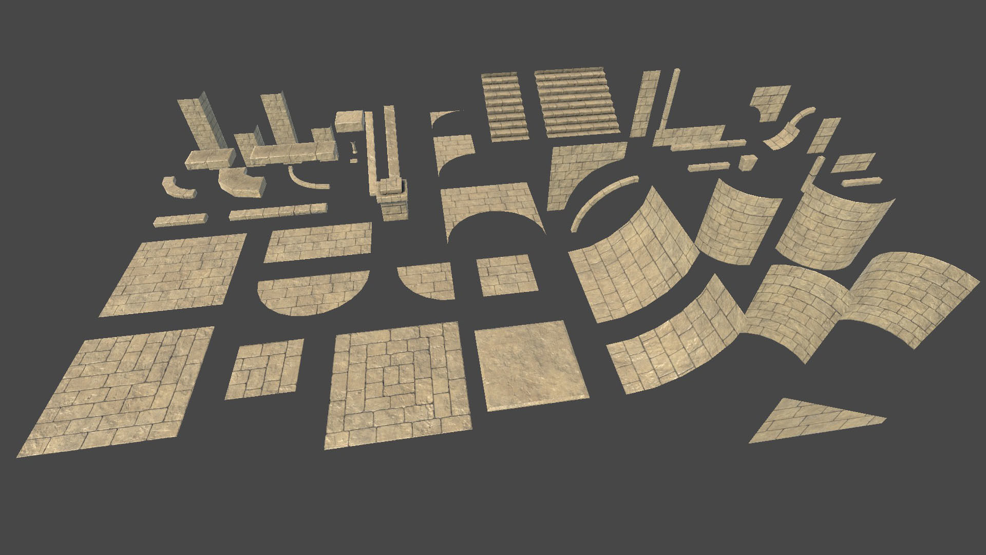 3D model Medieval Modular Level Kit VR / AR / low-poly | CGTrader