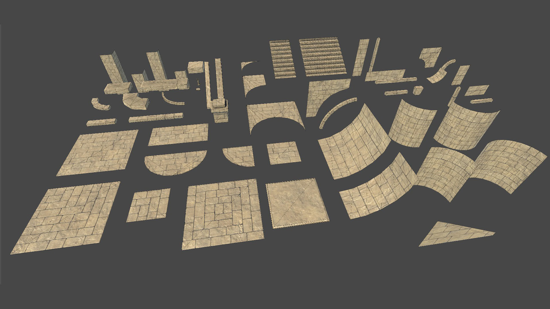 3D model Medieval Modular Level Kit VR / AR / low-poly | CGTrader