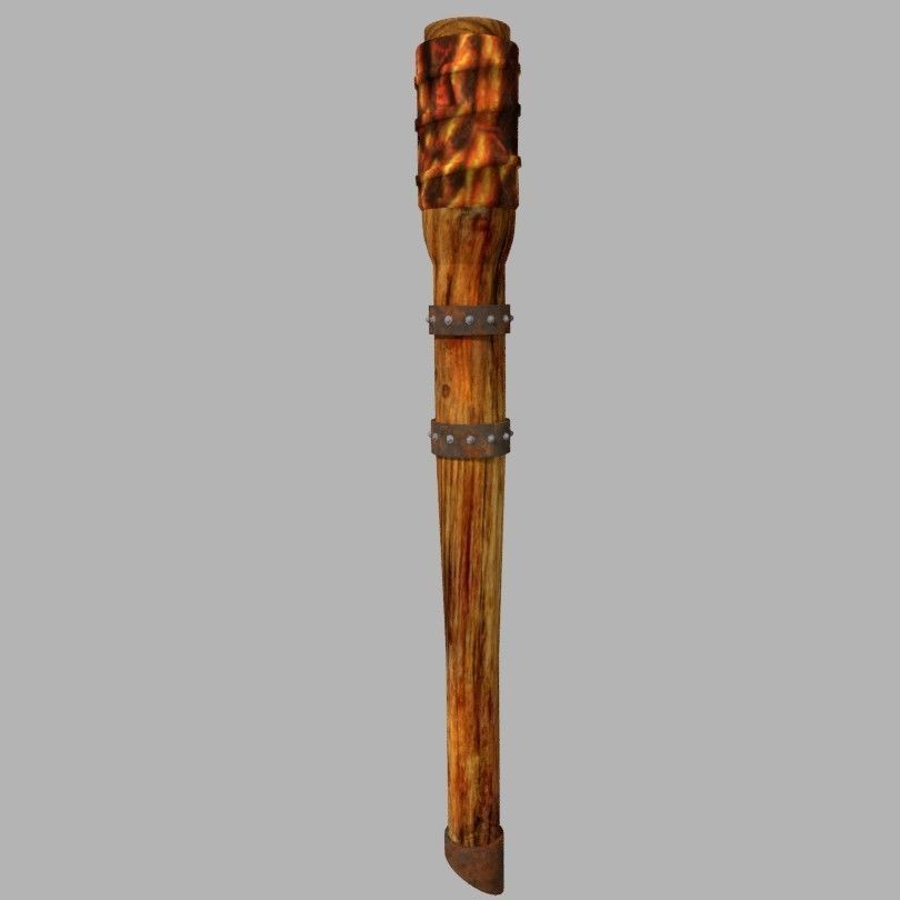 3D model Torch Medieval Wooden 3D Game Asset VR / AR / low-poly | CGTrader