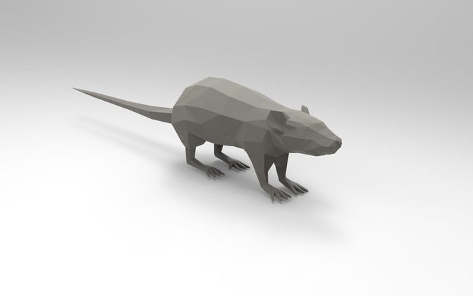 Rat 3D Printable Low-Poly 3D model 3D printable | CGTrader