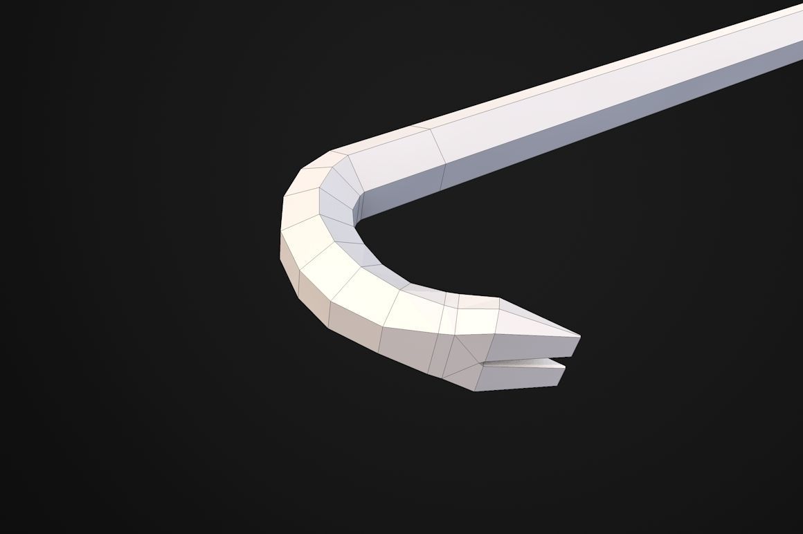3D model Low Poly Long Crowbar VR / AR / low-poly | CGTrader
