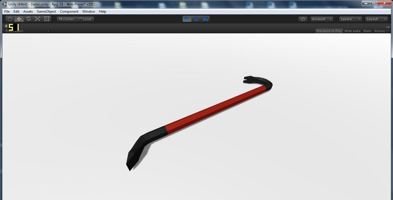 3D model Low Poly Short Crowbar VR / AR / low-poly | CGTrader