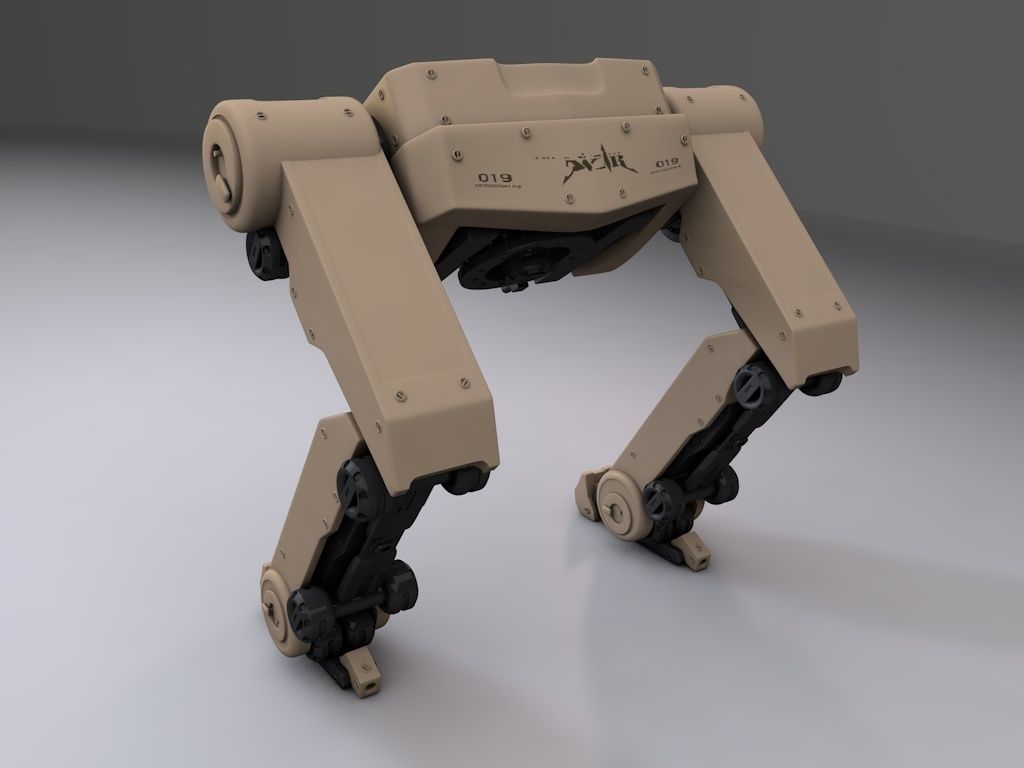 two legs robot walk 3D model animated rigged | CGTrader