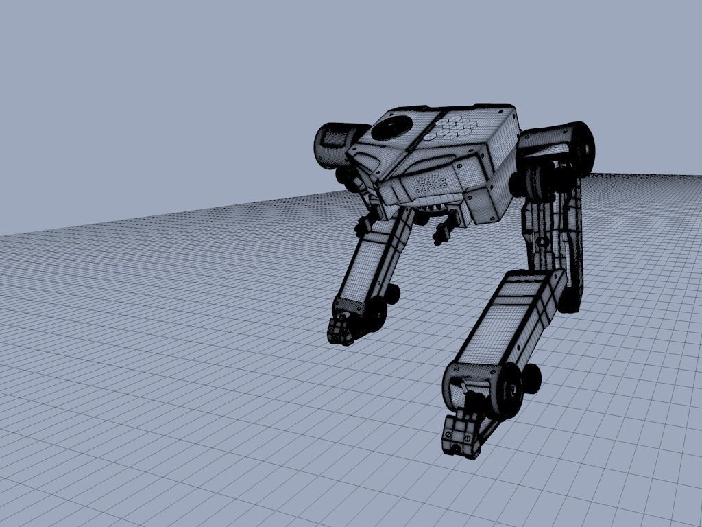 two legs robot walk 3D model animated rigged | CGTrader