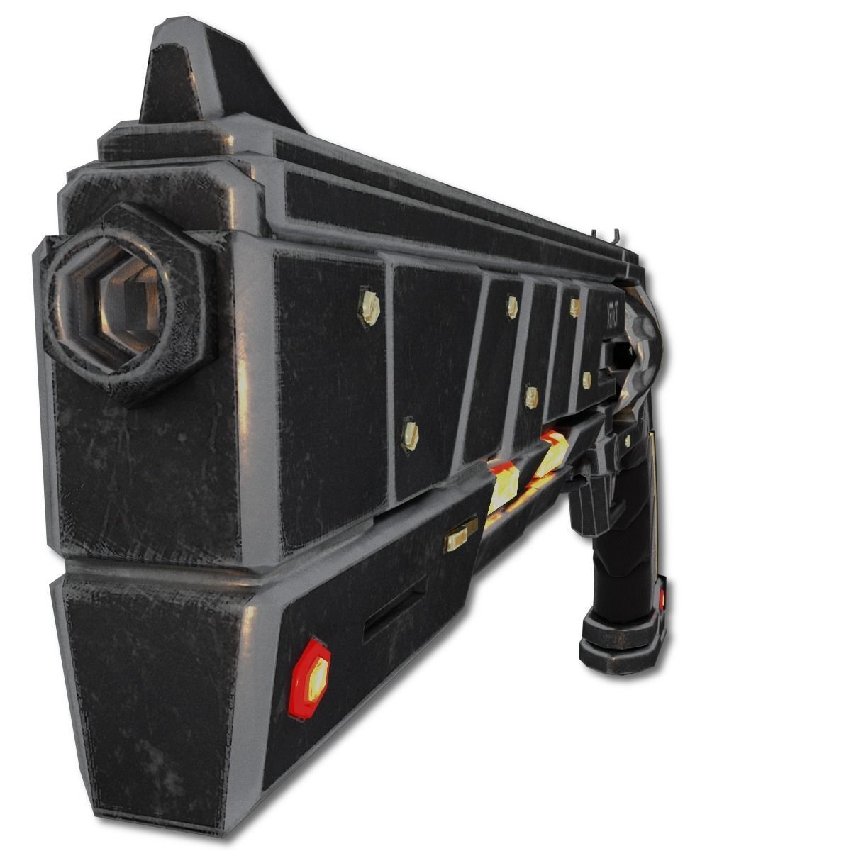 3D model Xenon Hand Revolver VR / AR / low-poly rigged animated | CGTrader