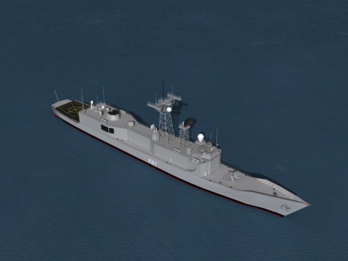 Spanish Frigate Santa Maria F81 3D model rigged | CGTrader