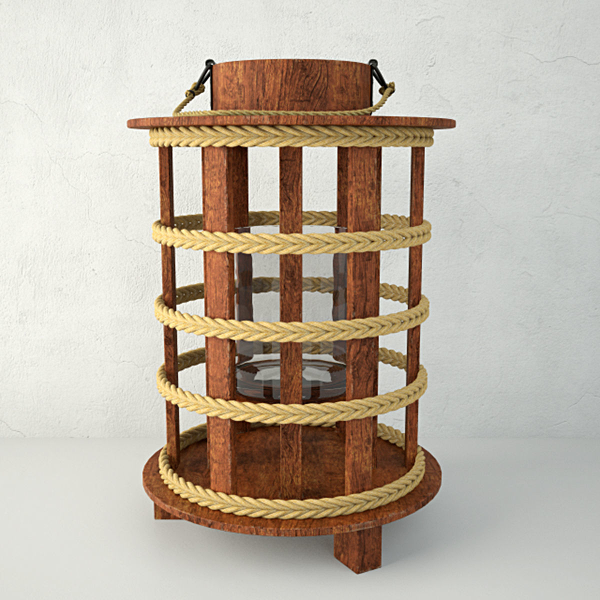 Wood and Rope Lanterns 3D model | CGTrader