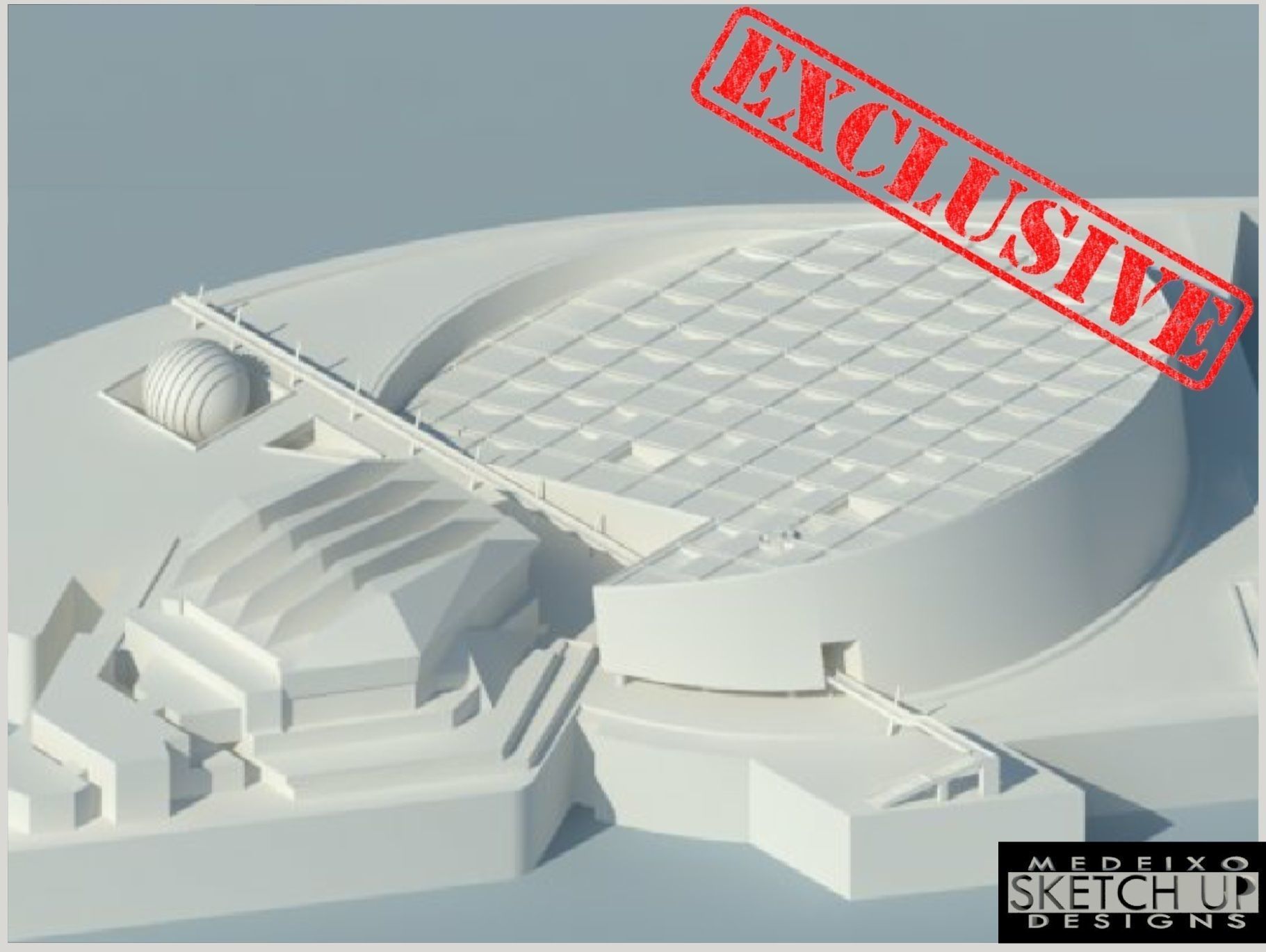 Bibliotheca Alexandrina 3D model 3D printable | CGTrader