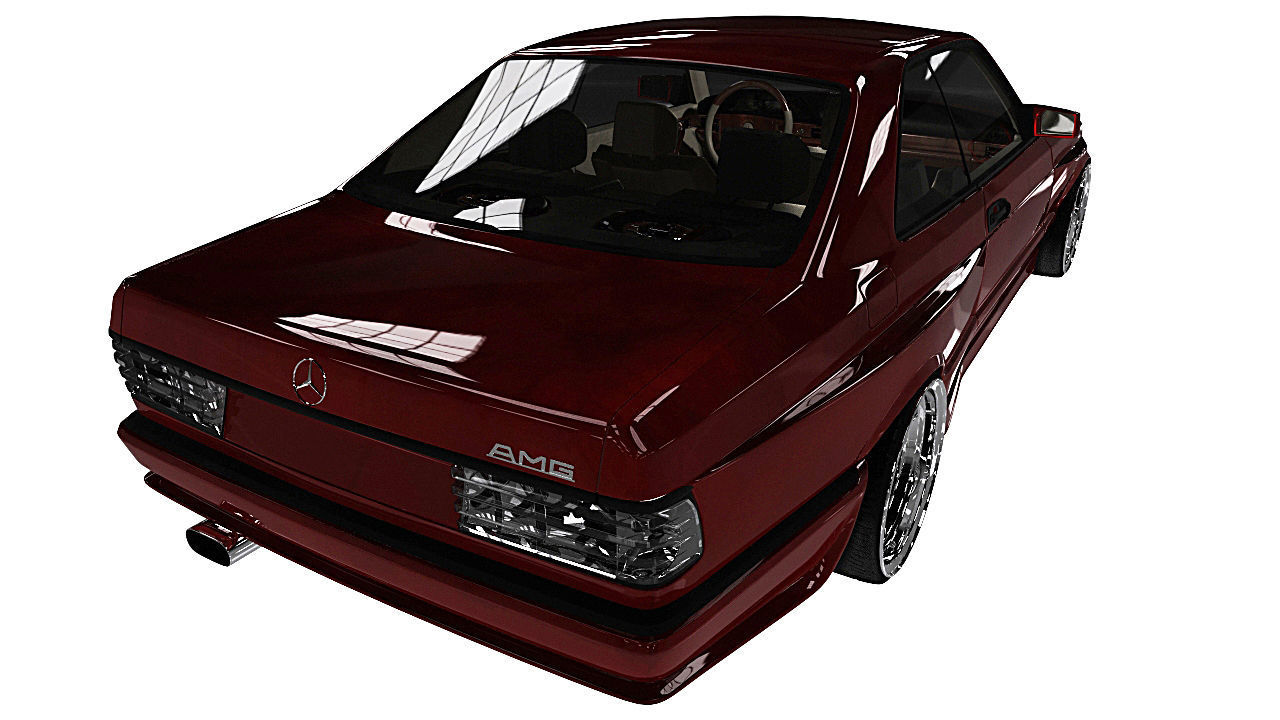 Mercedes 126 SEC AMG WIDEBODY 3D model | CGTrader