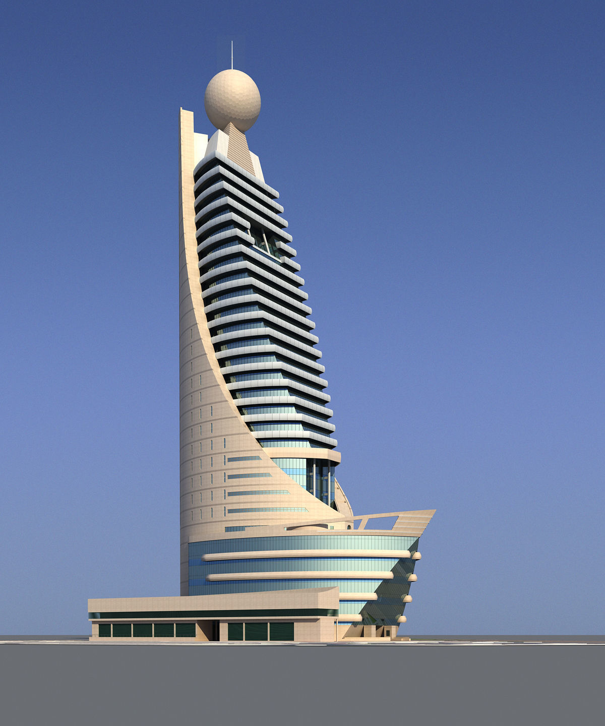 Etisalat telecommunications building 3D model | CGTrader