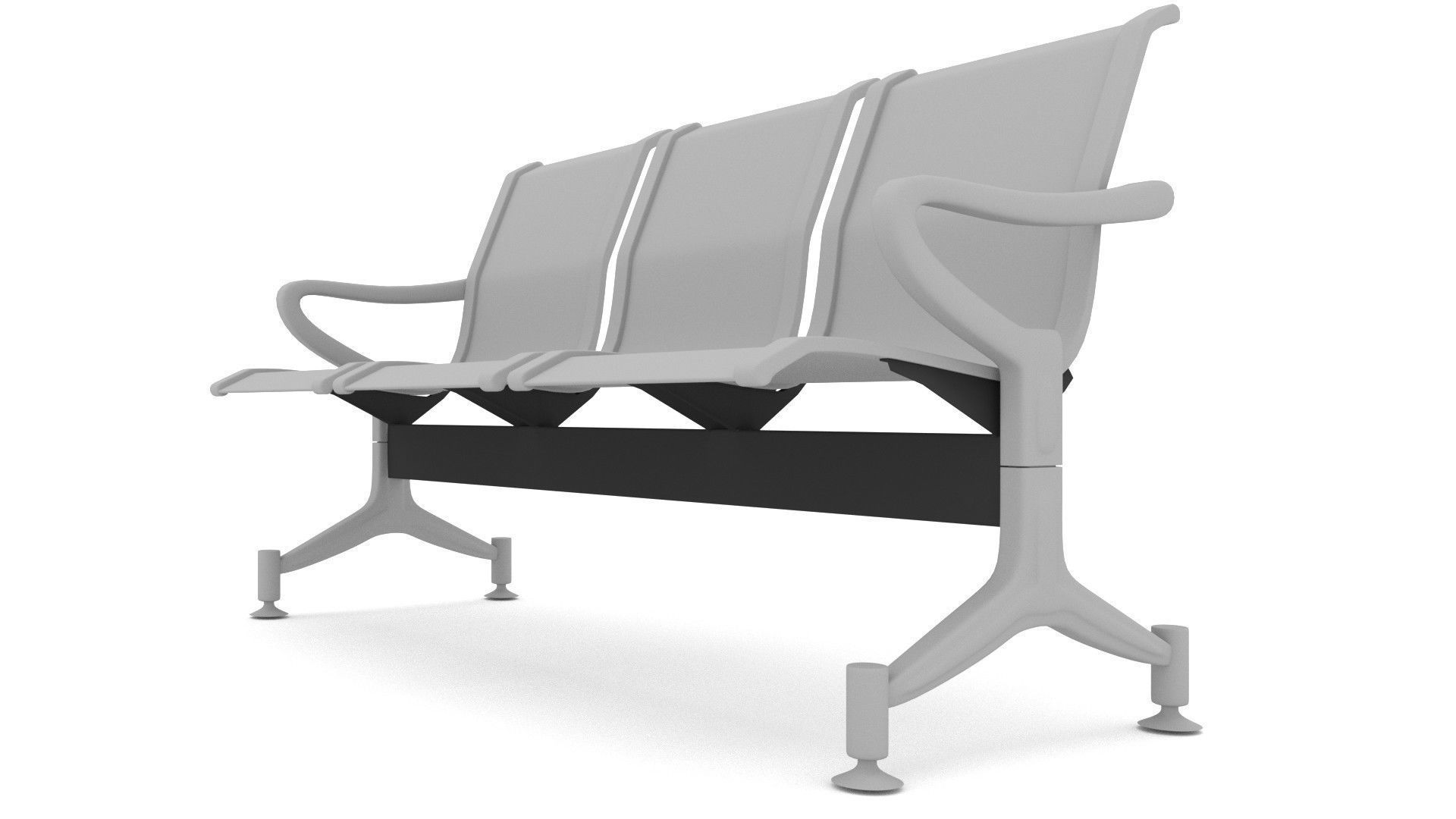 Steel Bench 3D model | CGTrader