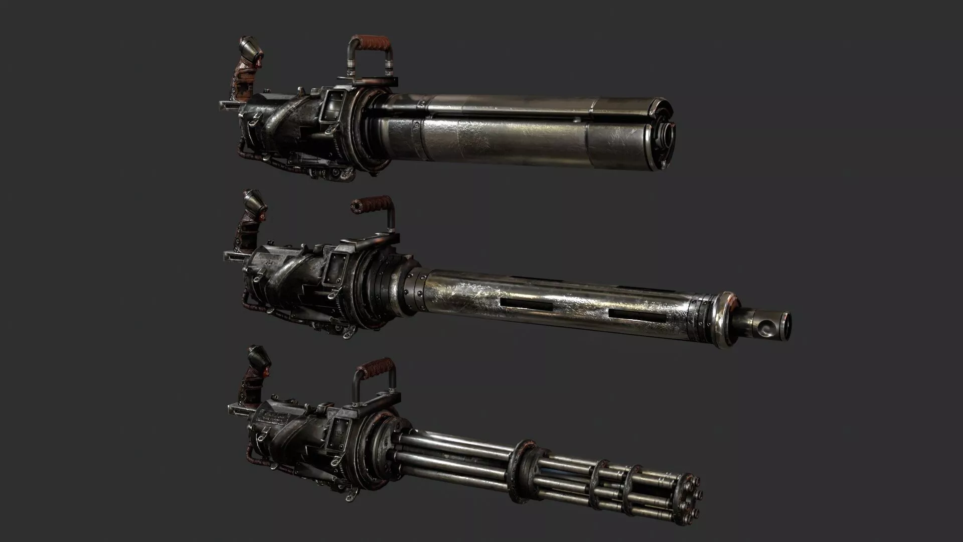 3D model Heavy Mutant Machine Gun VR / AR / low-poly | CGTrader