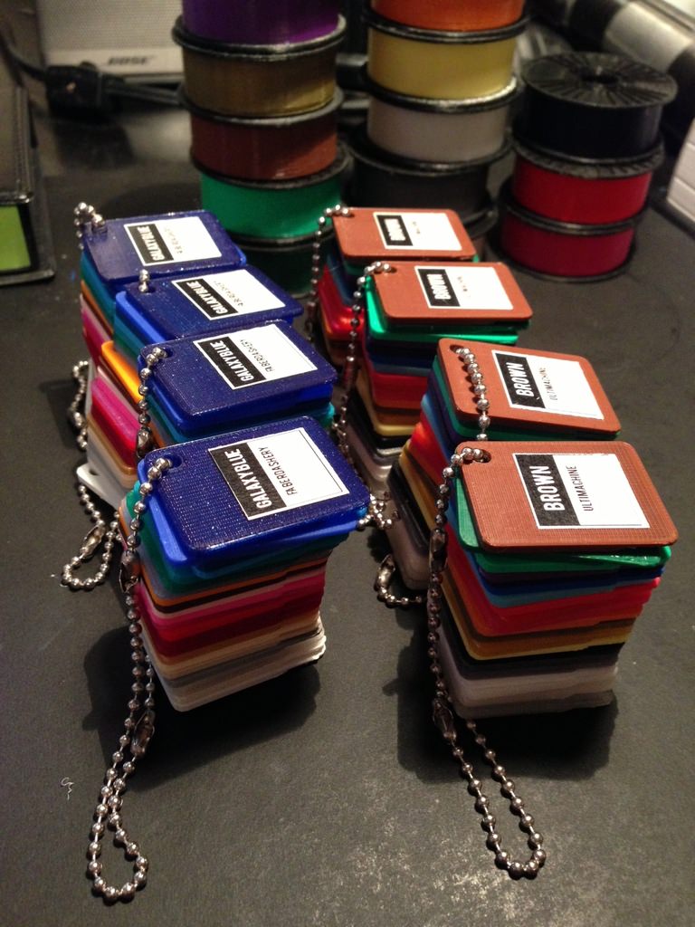 Filament Color Sample Chip free 3D model 3D printable | CGTrader