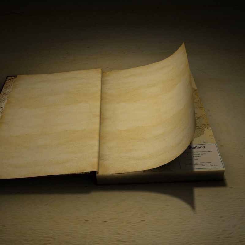 The book cover and page opens 3D model animated | CGTrader