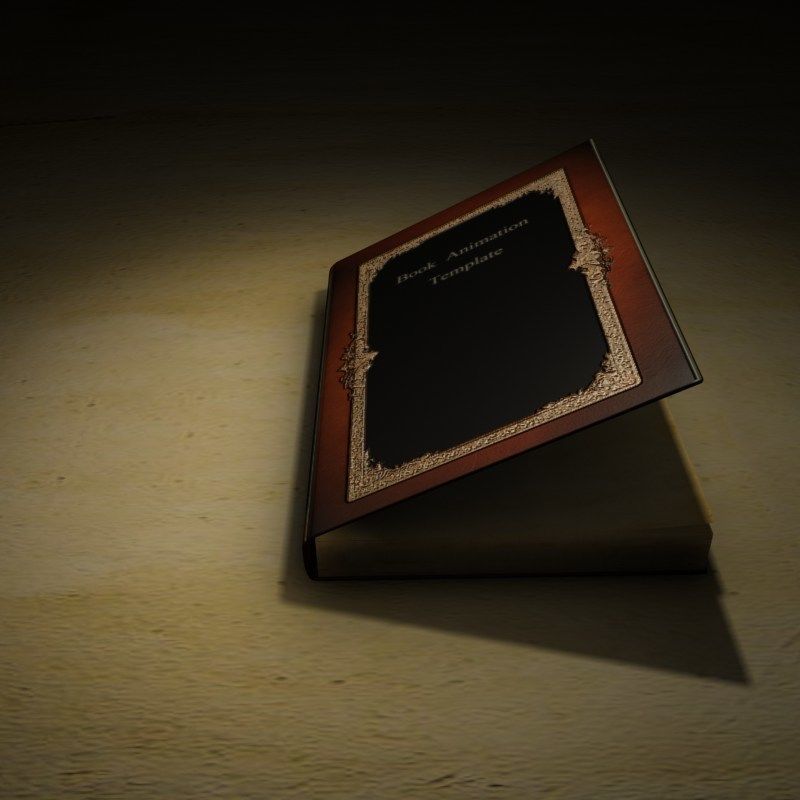 The book cover and page opens 3D model animated | CGTrader