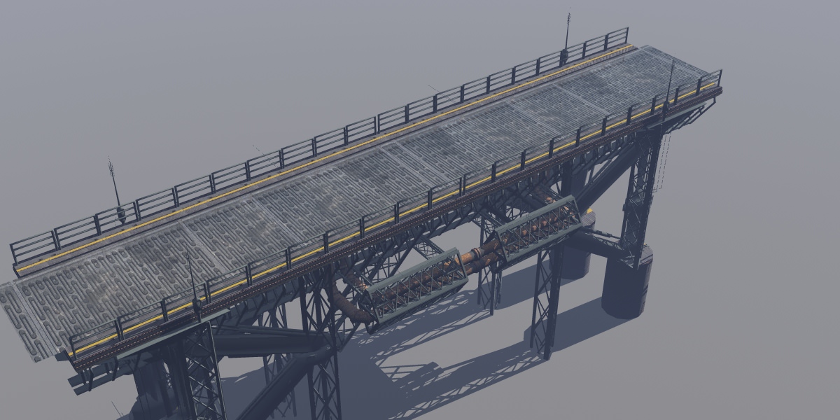 Sci-fi Bridge 3D model | CGTrader