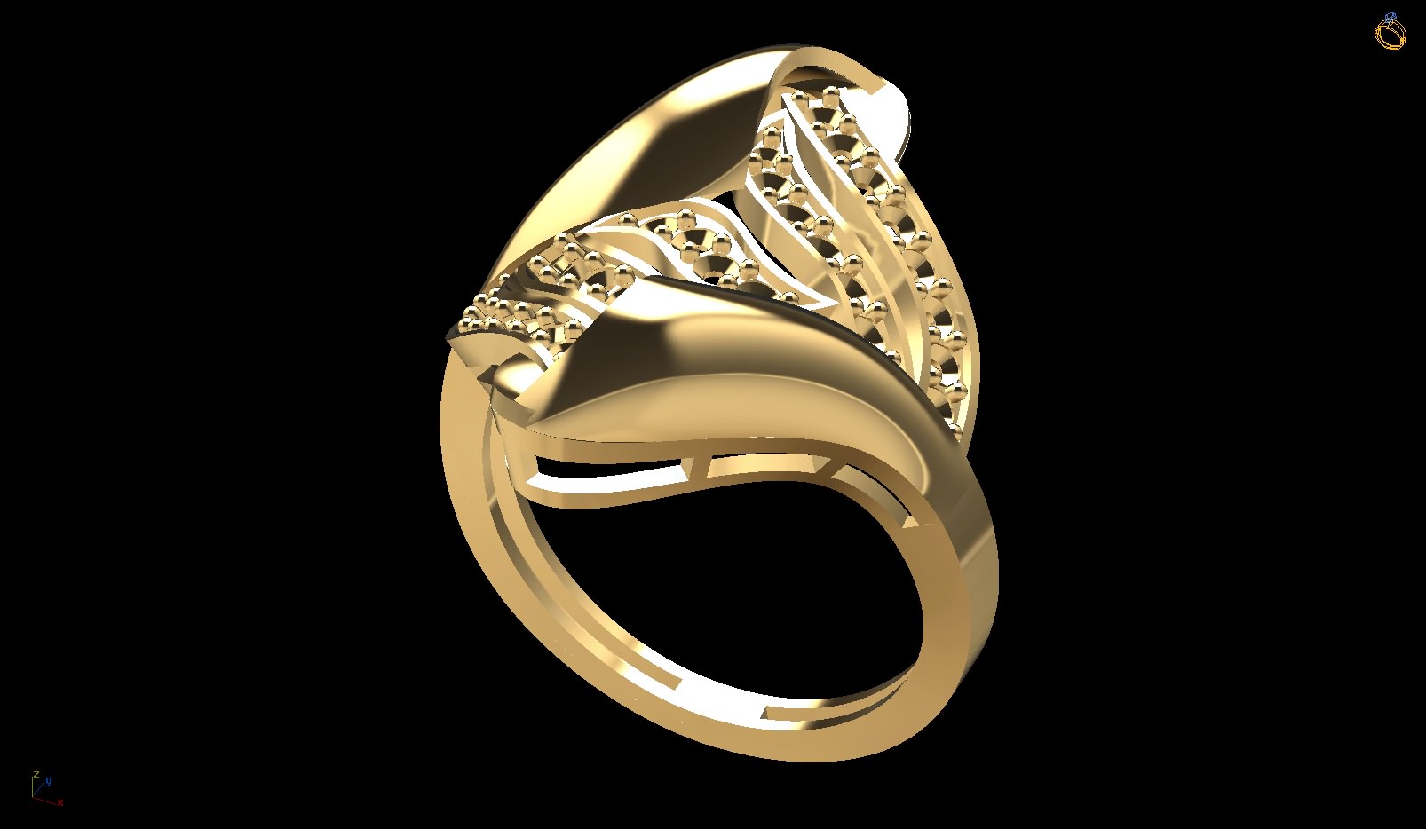 Gold Ring 3D Model 3D printable .3dm - CGTrader.com